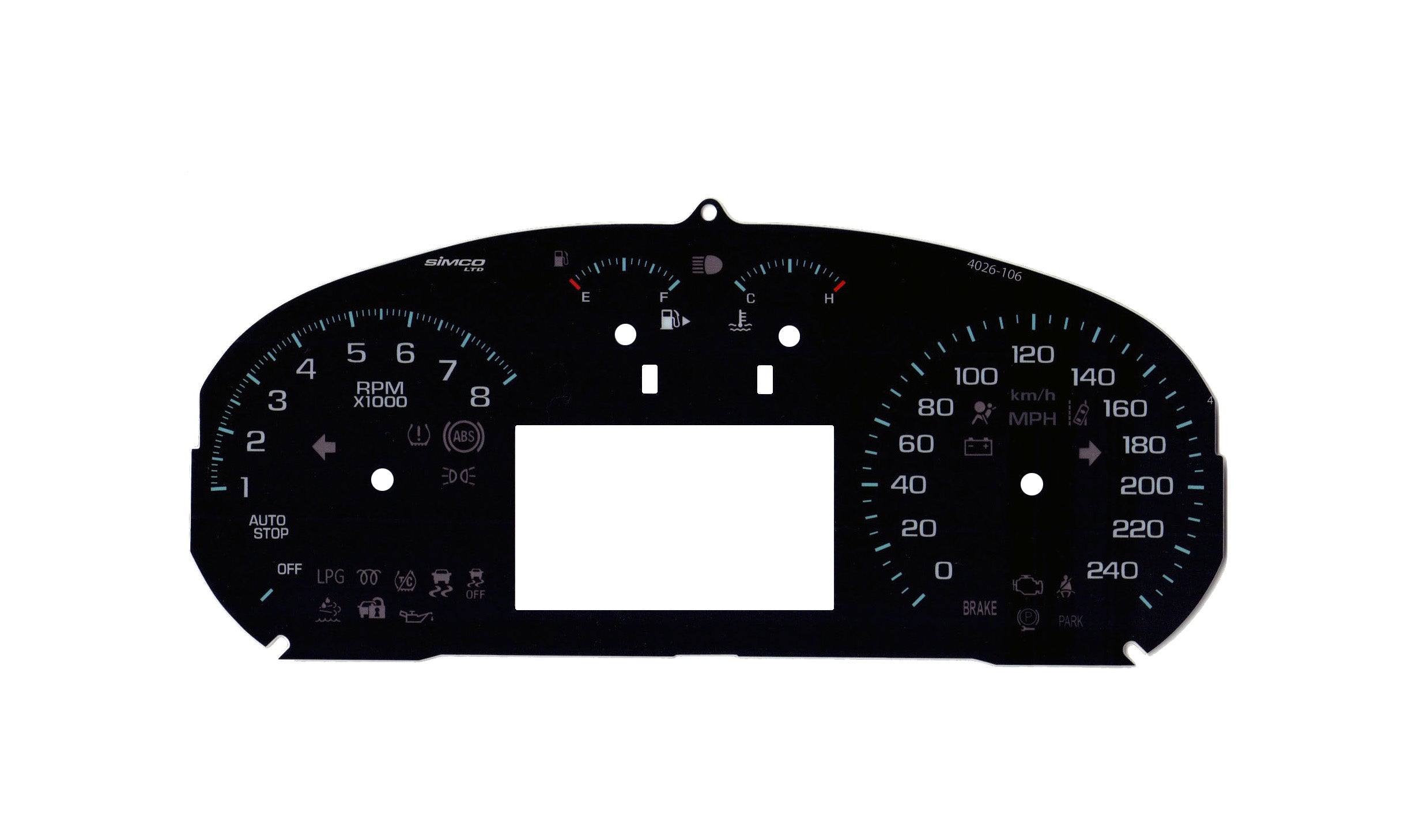 Premium Gauge Face Overlays - Chevy Impala (2017+) KM 240 – Simco Store