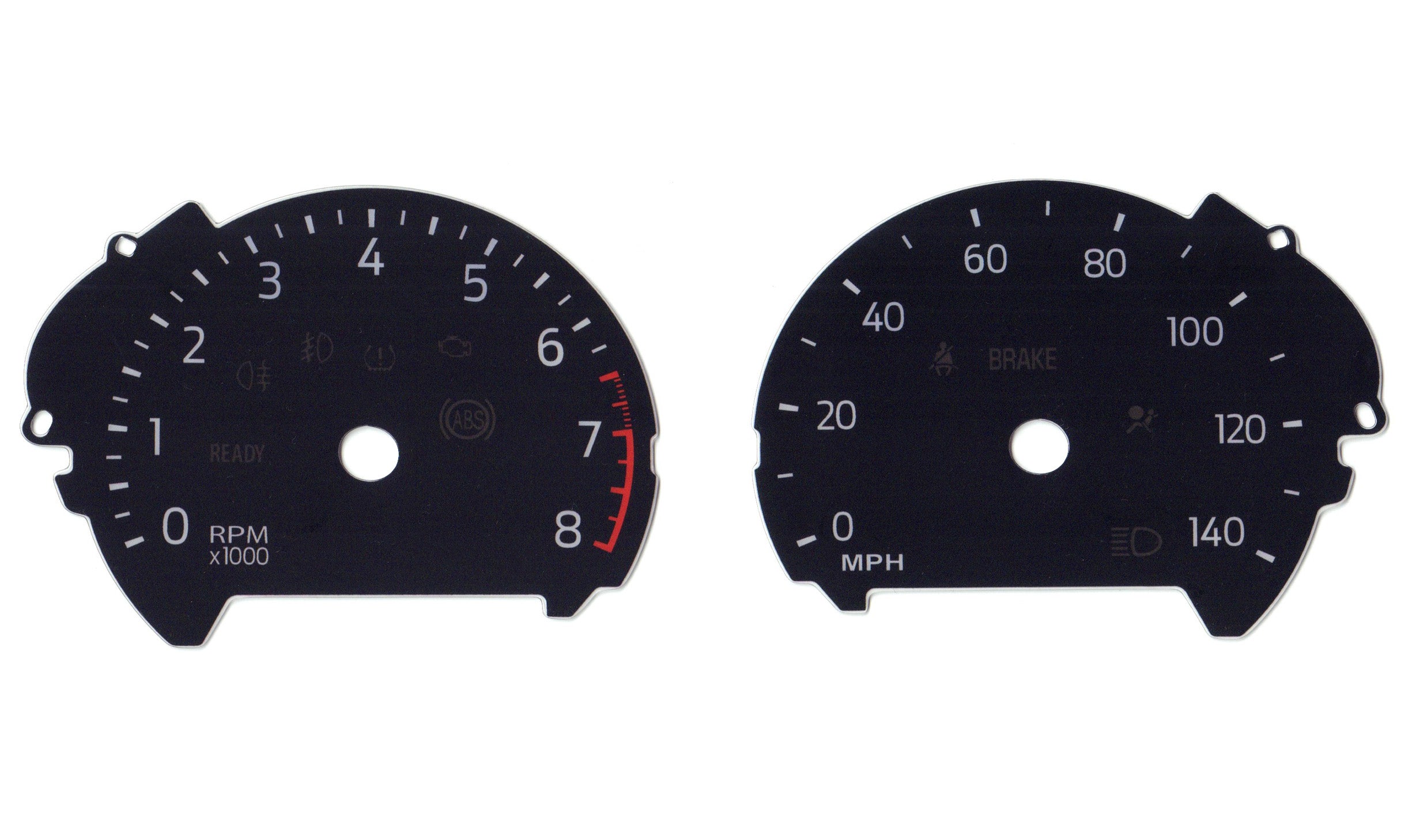 Premium Gauge Face Overlays - Ford Explorer (2019-20) Speedo & Tach 8 ...