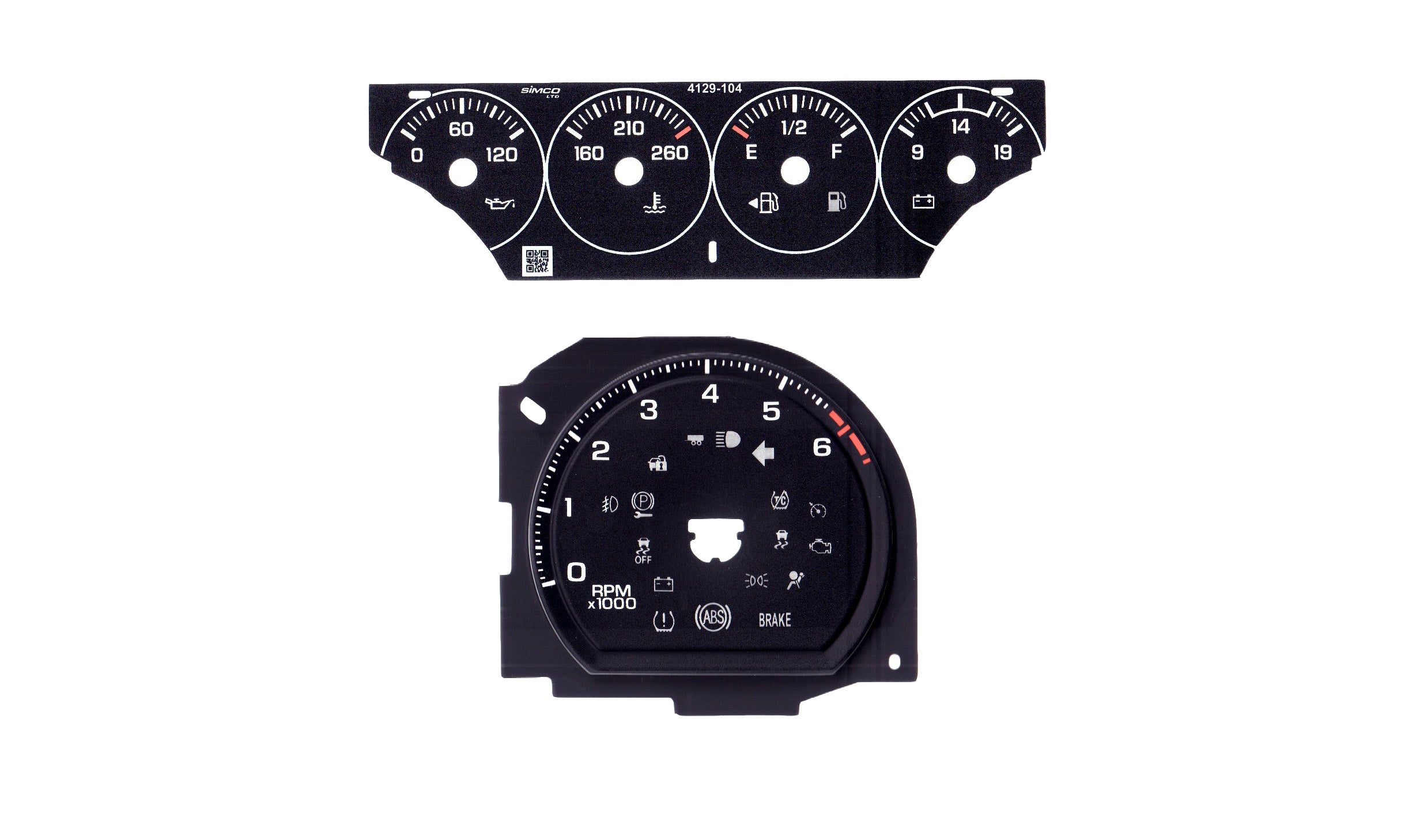Chevy Silverado/GMC Sierra (2019+) Tach & Top Gauge Face Overlays ...